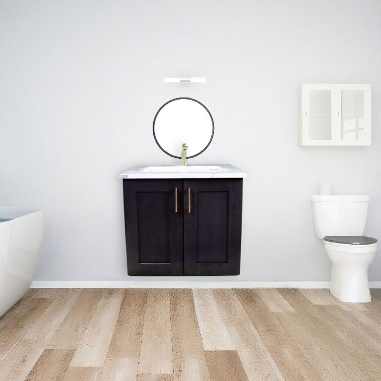 Pansy Smokey Grey Floating Vanity - Premium Vanity Canada